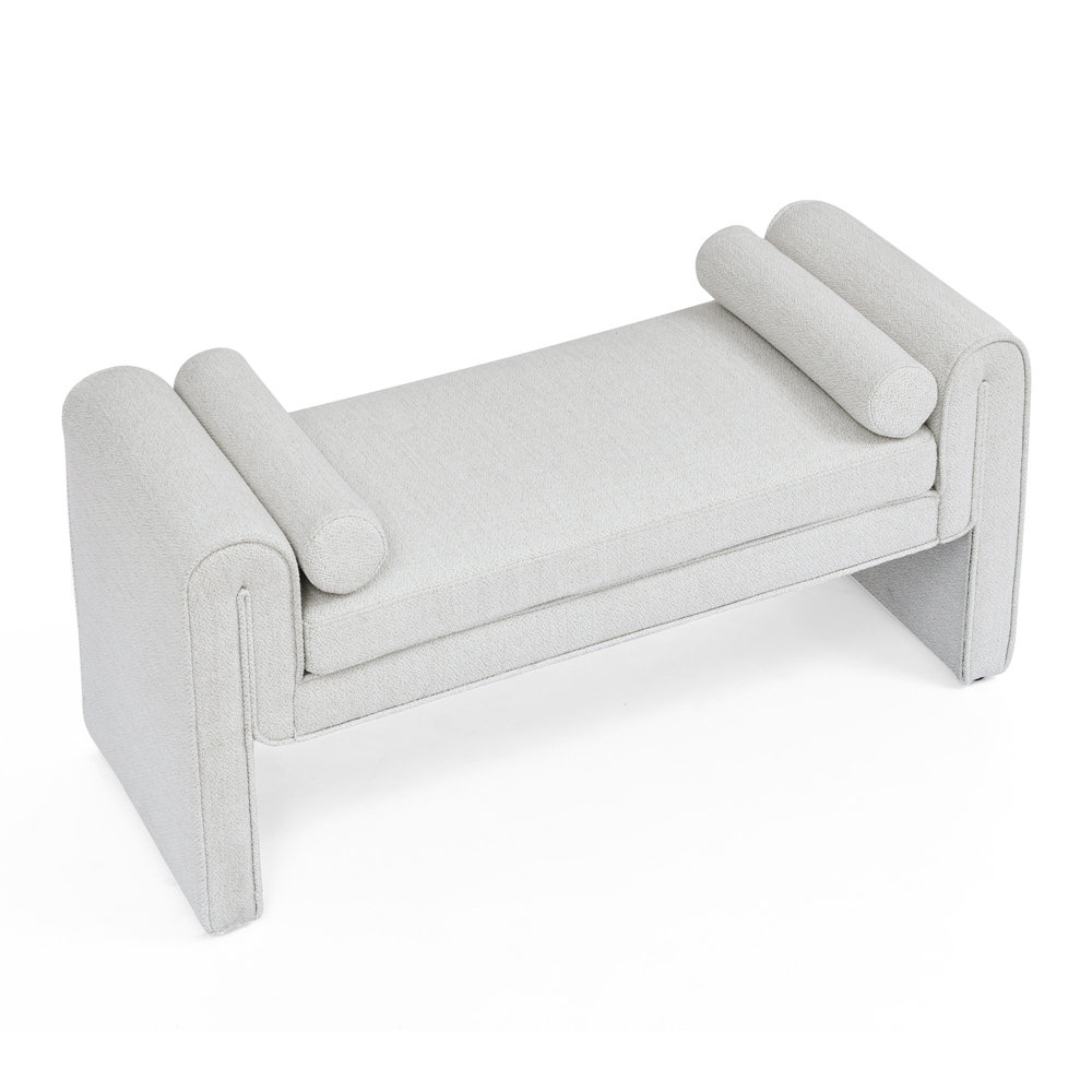 Ivy Bronx Bedroom bench, linen fabric bench | Wayfair