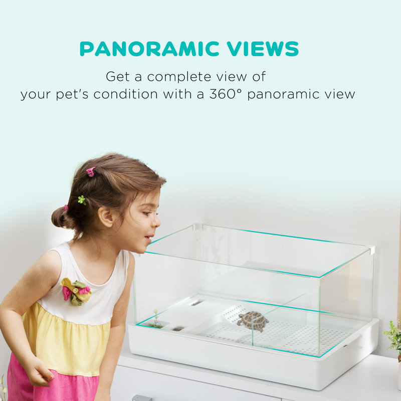 Tucker Murphy Pet™ Glass Turtle Tank, Turtle Aquarium With Basking ...