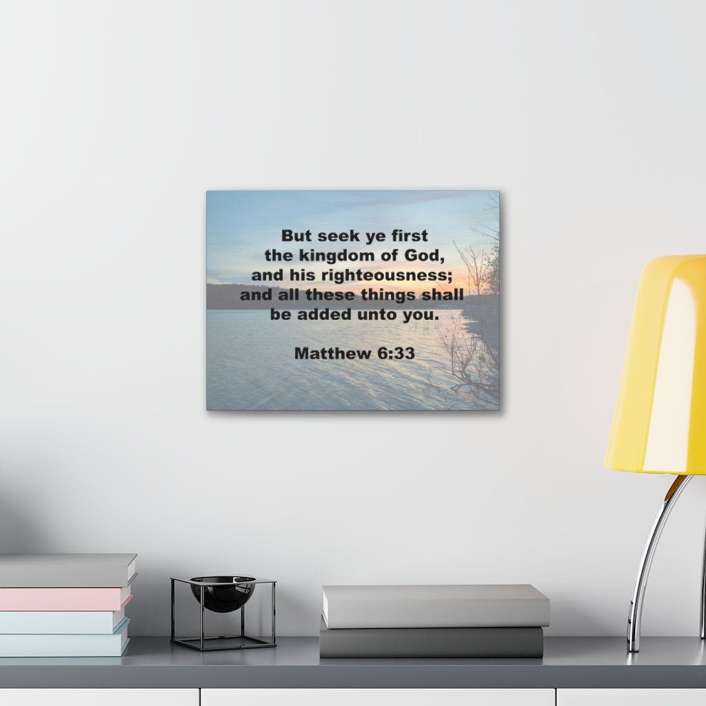 Trinx Kingdom Of God Matthew 6:33 Christian Wall Art Bible Verse Print ...
