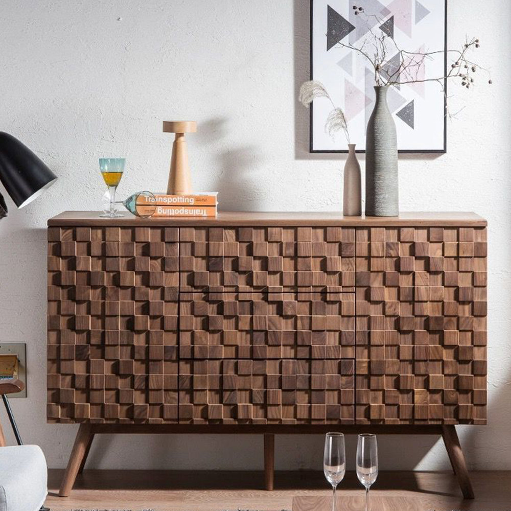 Dream cabinet Simple solid wood carving storage cabinet | Wayfair