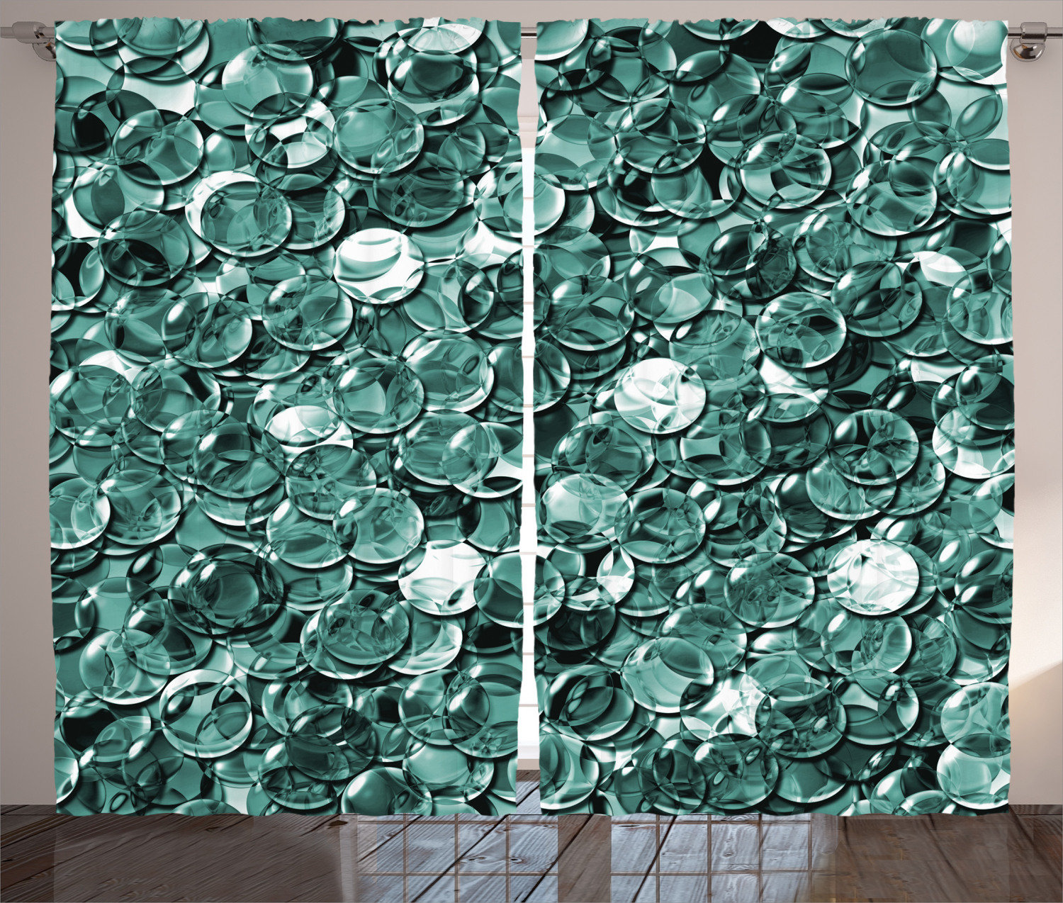 East Urban Home Pearls Abstract Semi-Sheer Rod Pocket Curtain Panels ...