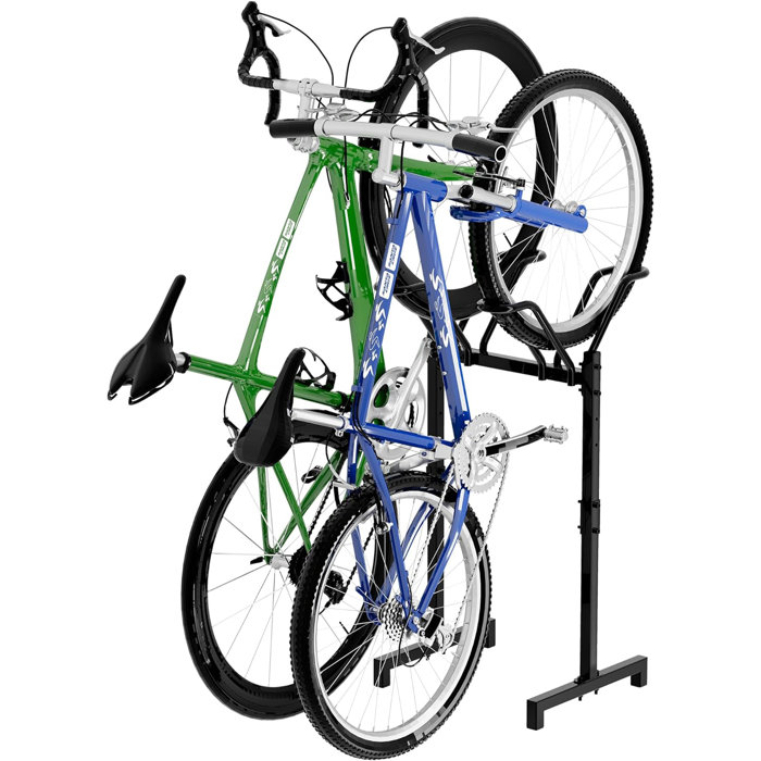 Rebrilliant Mellonie Steel Free-standing Adjustable Bike Rack, 2 Bikes ...