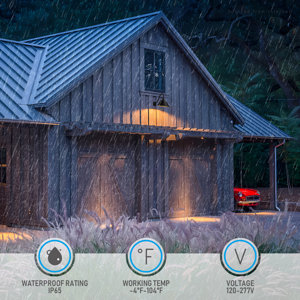 Breakwater Bay Brice 3CCT LED Dusk to Dawn Barn Light, Gooseneck Wall ...