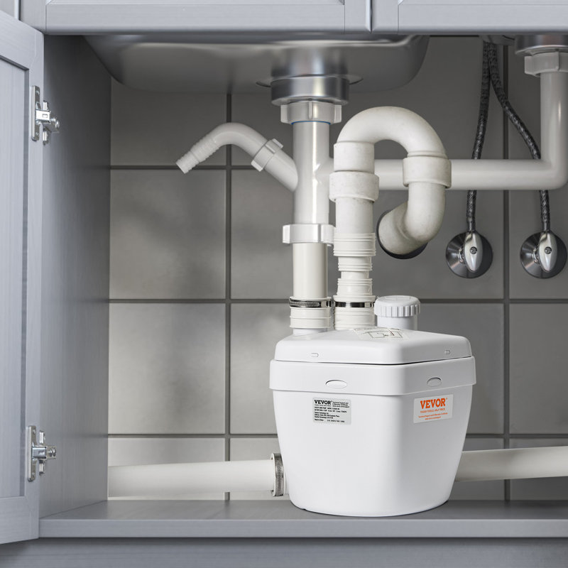 VEVOR Utility Sink Pump Laundry Sink Drain Pump System 1/3 HP 1500 ...