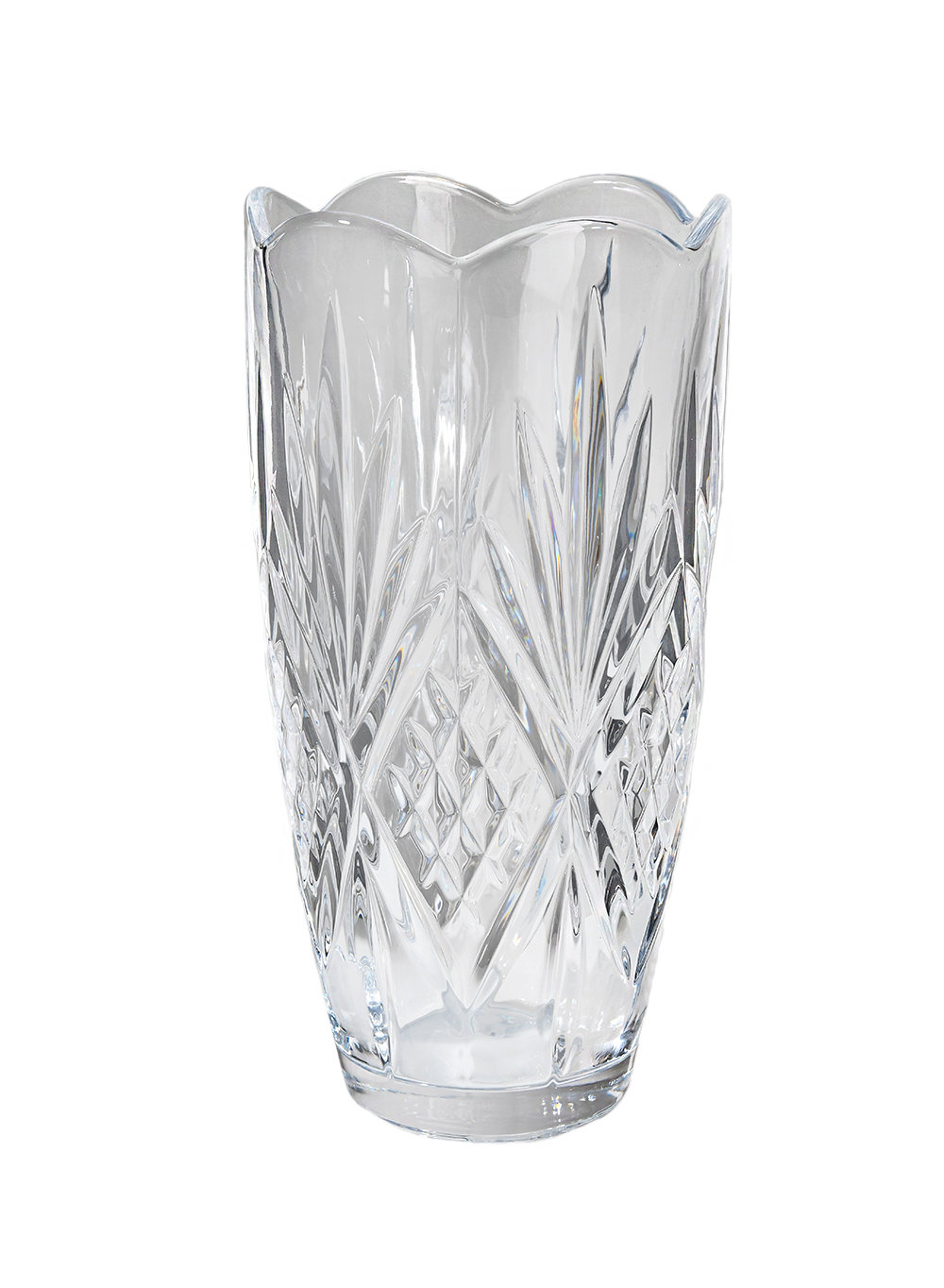 House of Hampton Classic Glass Cylinder Vase, Crystal-Looking Vase ...