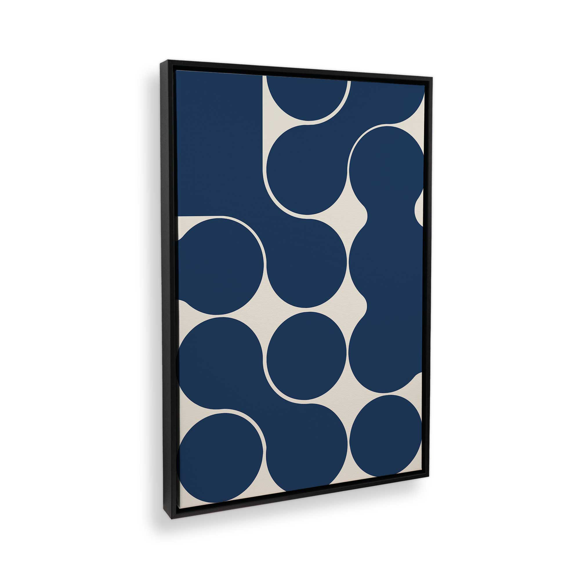 Wrought Studio™ Sculptural Blue Geometry Canvas Print | Wayfair