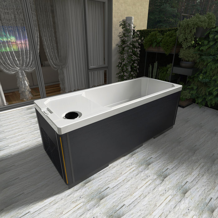 HOME ART Plug-in Moving Freestanding Soaking Tub With Built-in Chiller ...