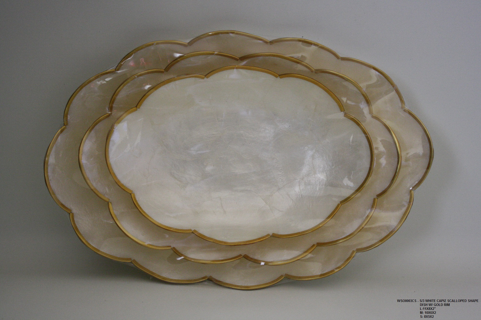 House of Hampton® Sandia 3 Piece Scalloped Dish Set | Wayfair