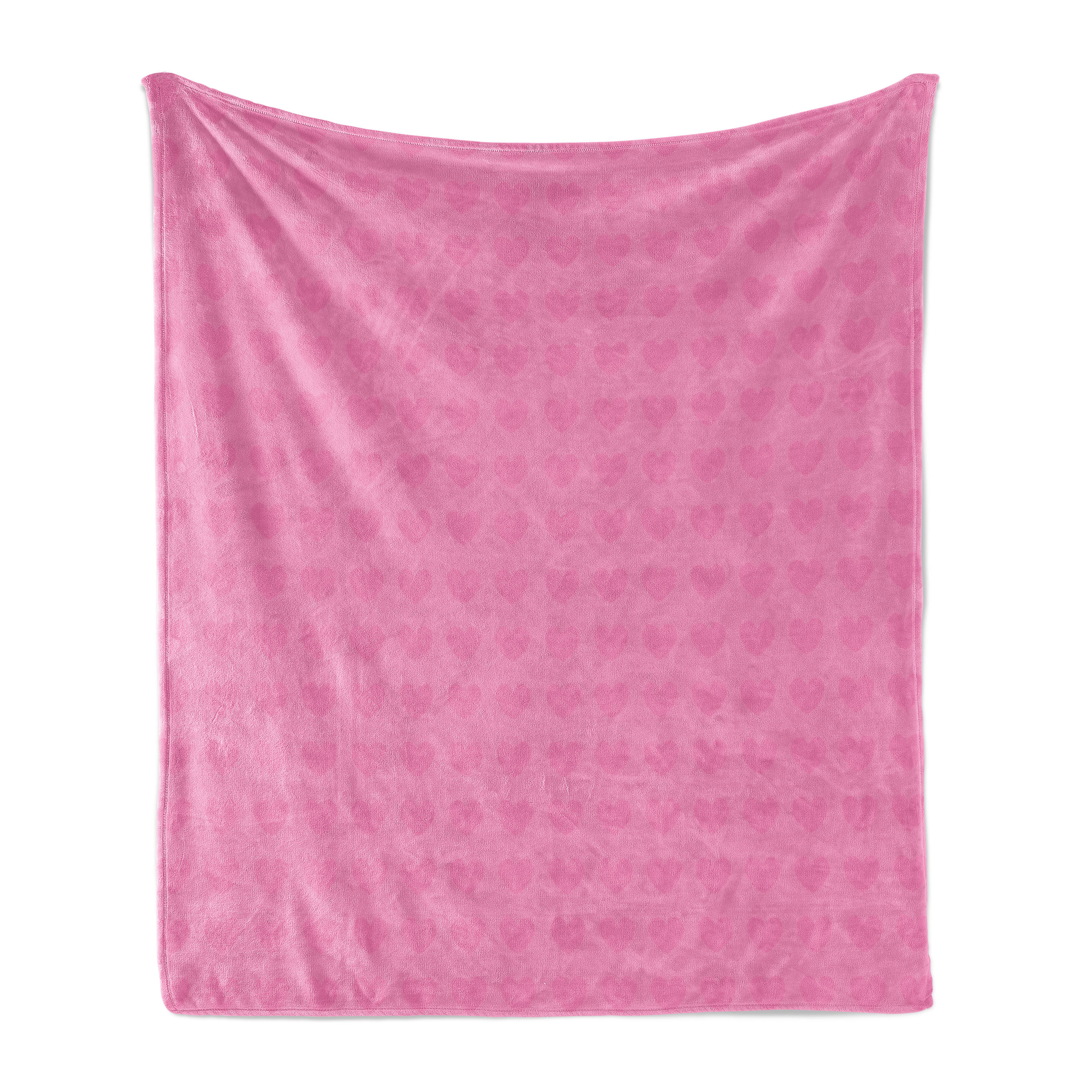 Ambesonne Pink Fleece Throw Blanket Small Heart Shapes Love | Wayfair