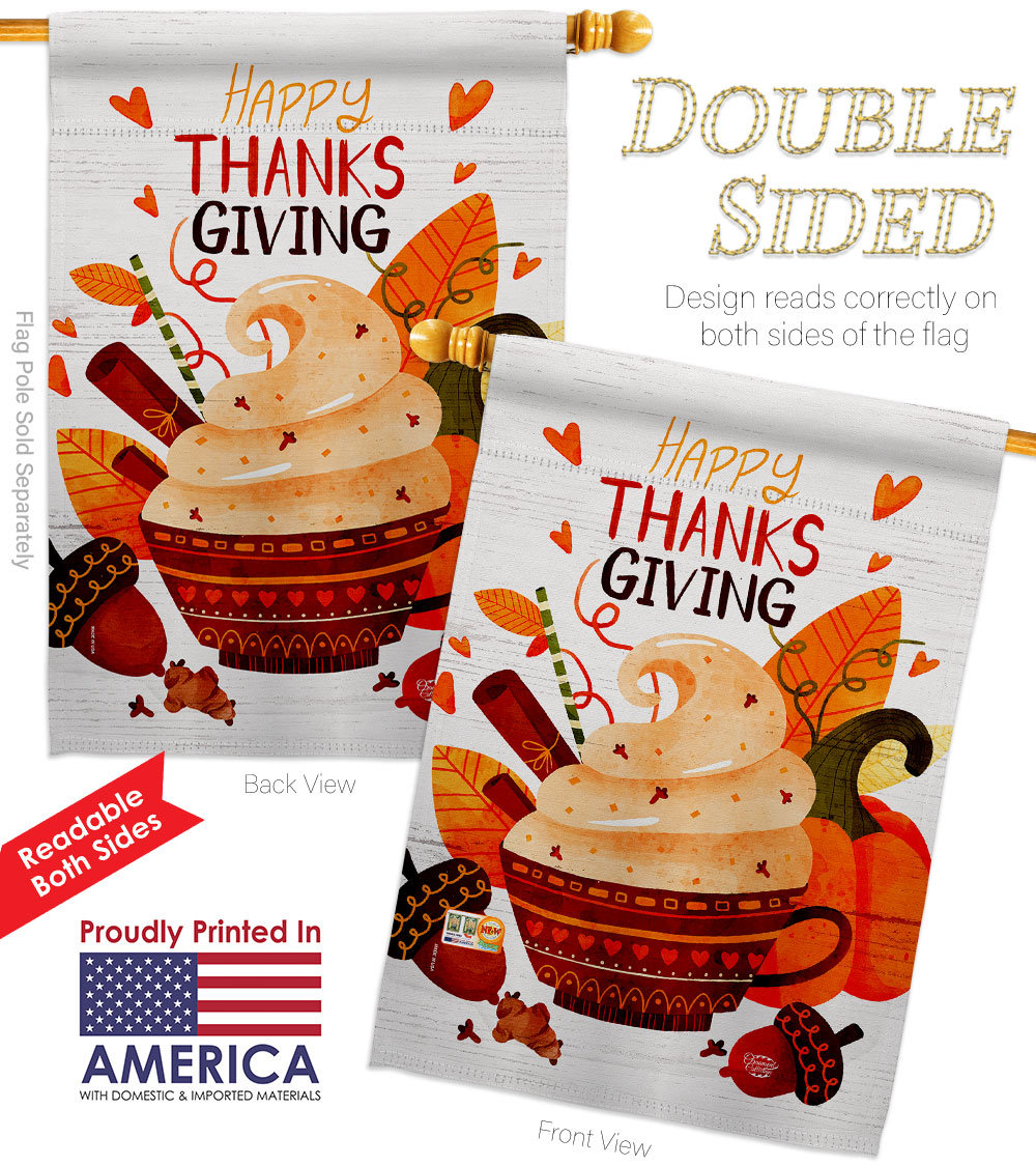 Ornament Collection Thanks Giving House Flag Thanksgiving Fall 28 X40 ...