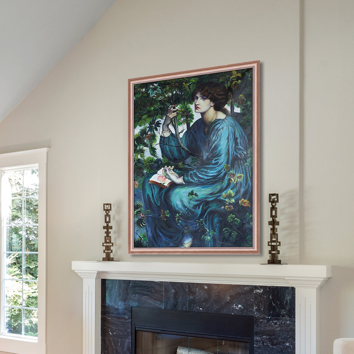 Overstock Art The Day Dream By Dante Rossetti With Rose Gold Classico ...