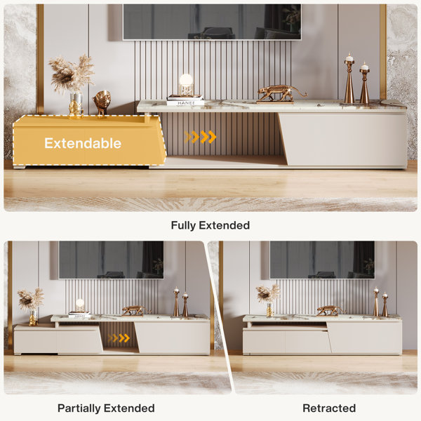 Wrought Studio™ Leacy Extendable TV Stand for TVs Up to 100"(Extendable ...