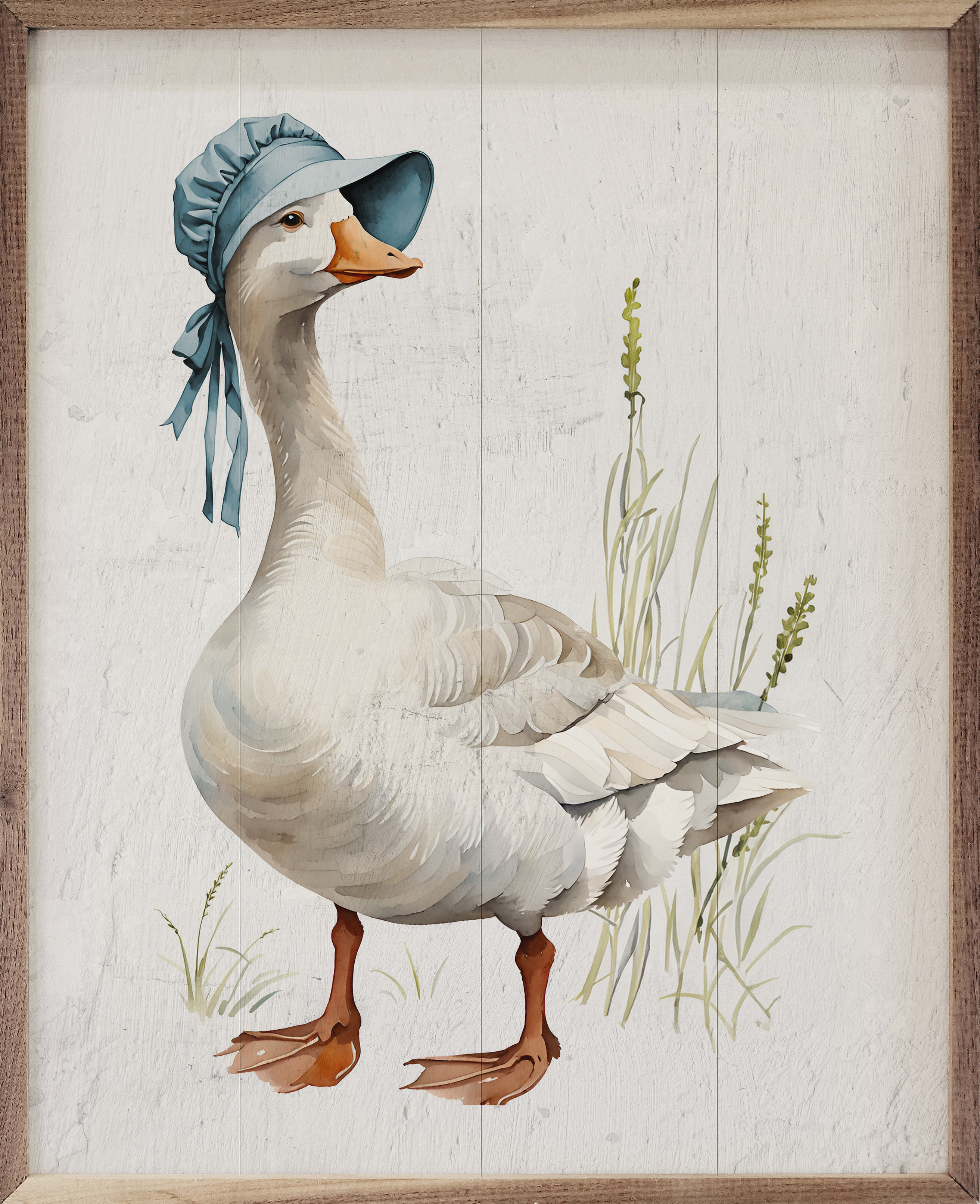 Trinx Blue Bonnet Goose White | Wayfair