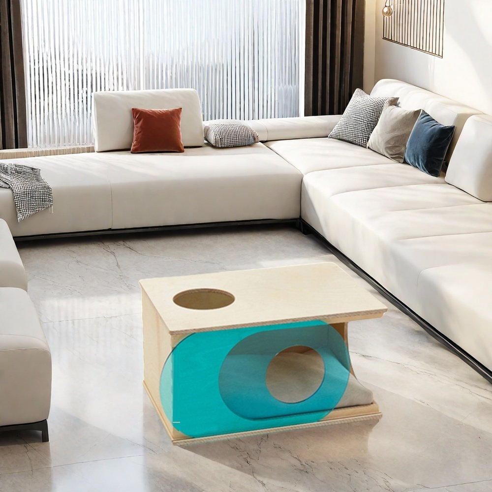 AWORET Acrylic Cat House Coffee Table | Wayfair