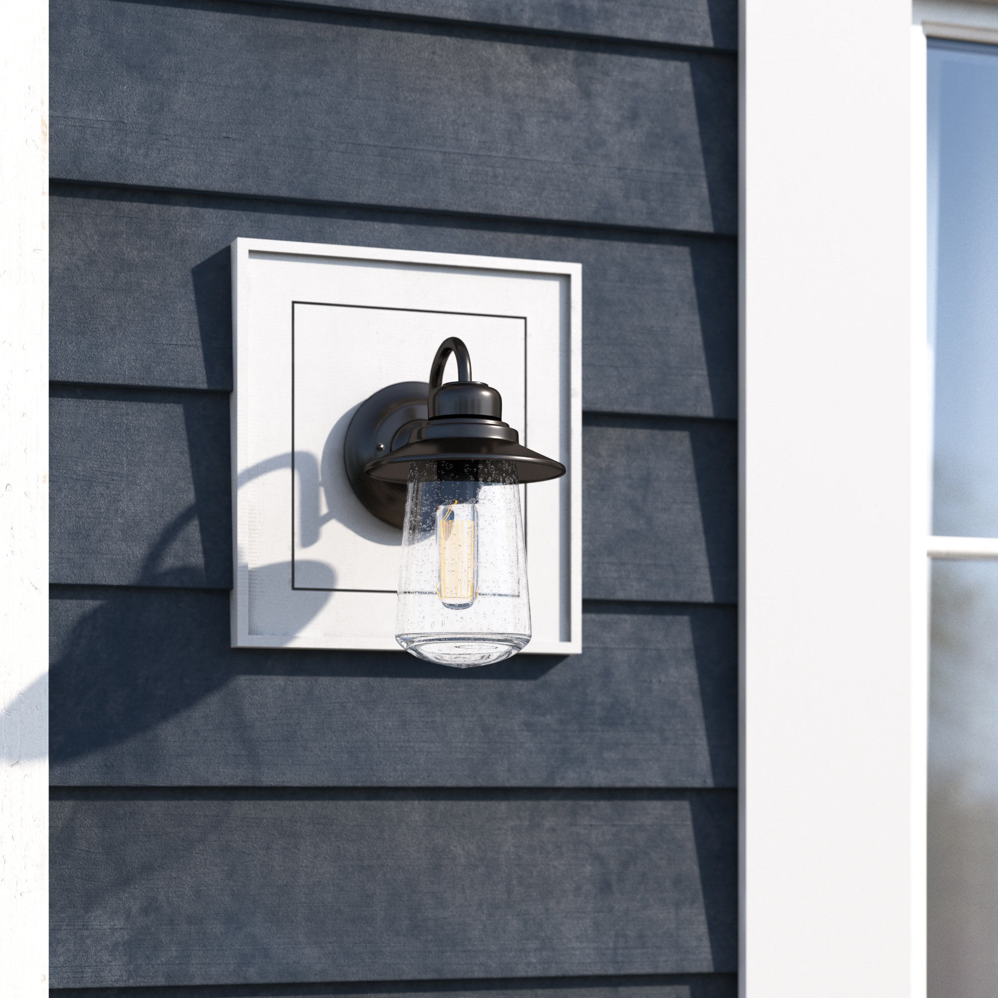 Winston Porter Matte Black 1 - Bulb 1.32" H Outdoor Barn Light ...