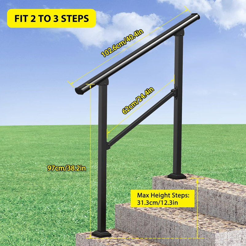 Hoomic Handrails for Outdoor Steps | Wayfair