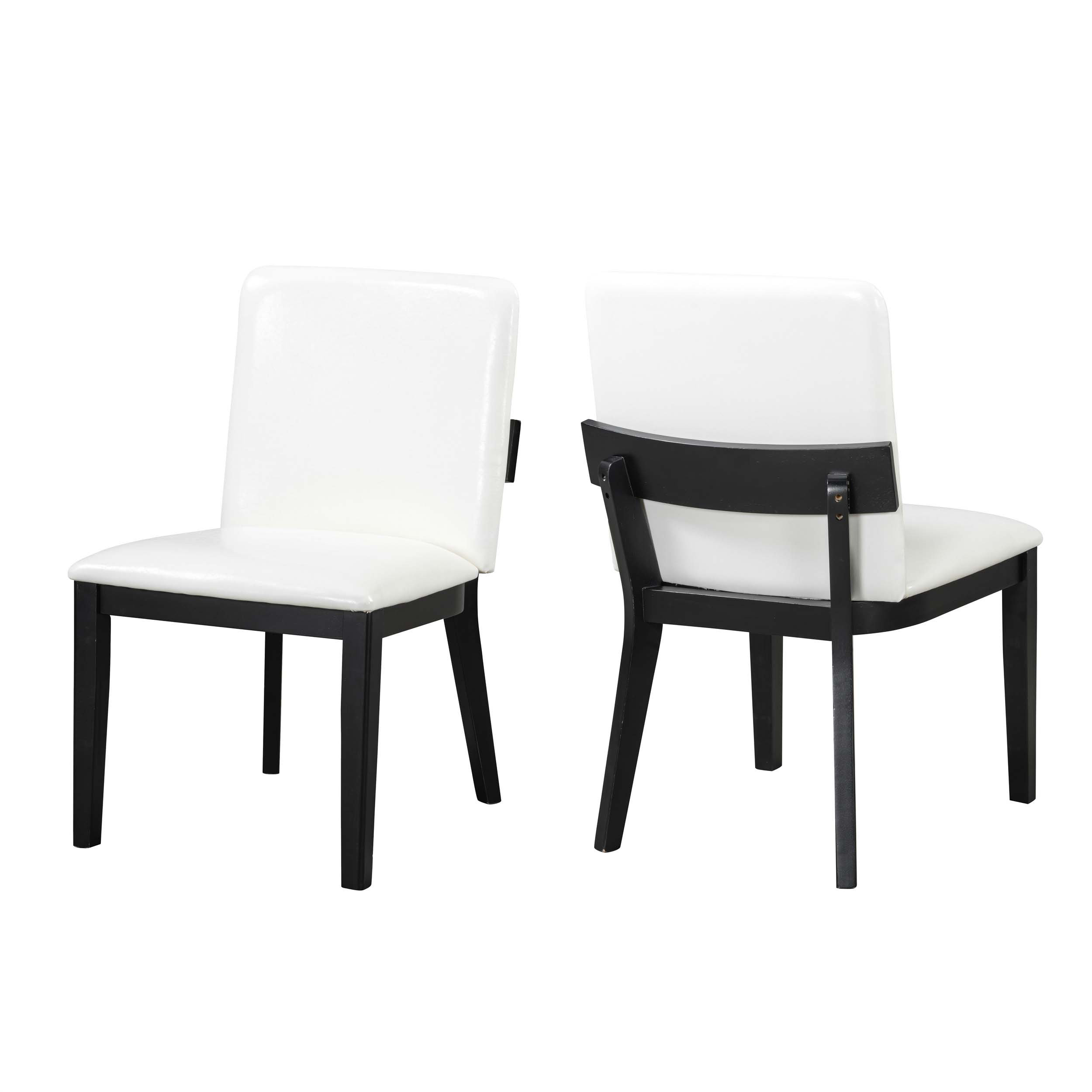 Latitude Run® Set of Two Upholstered Dining Chairs with Sleek Hardwood ...