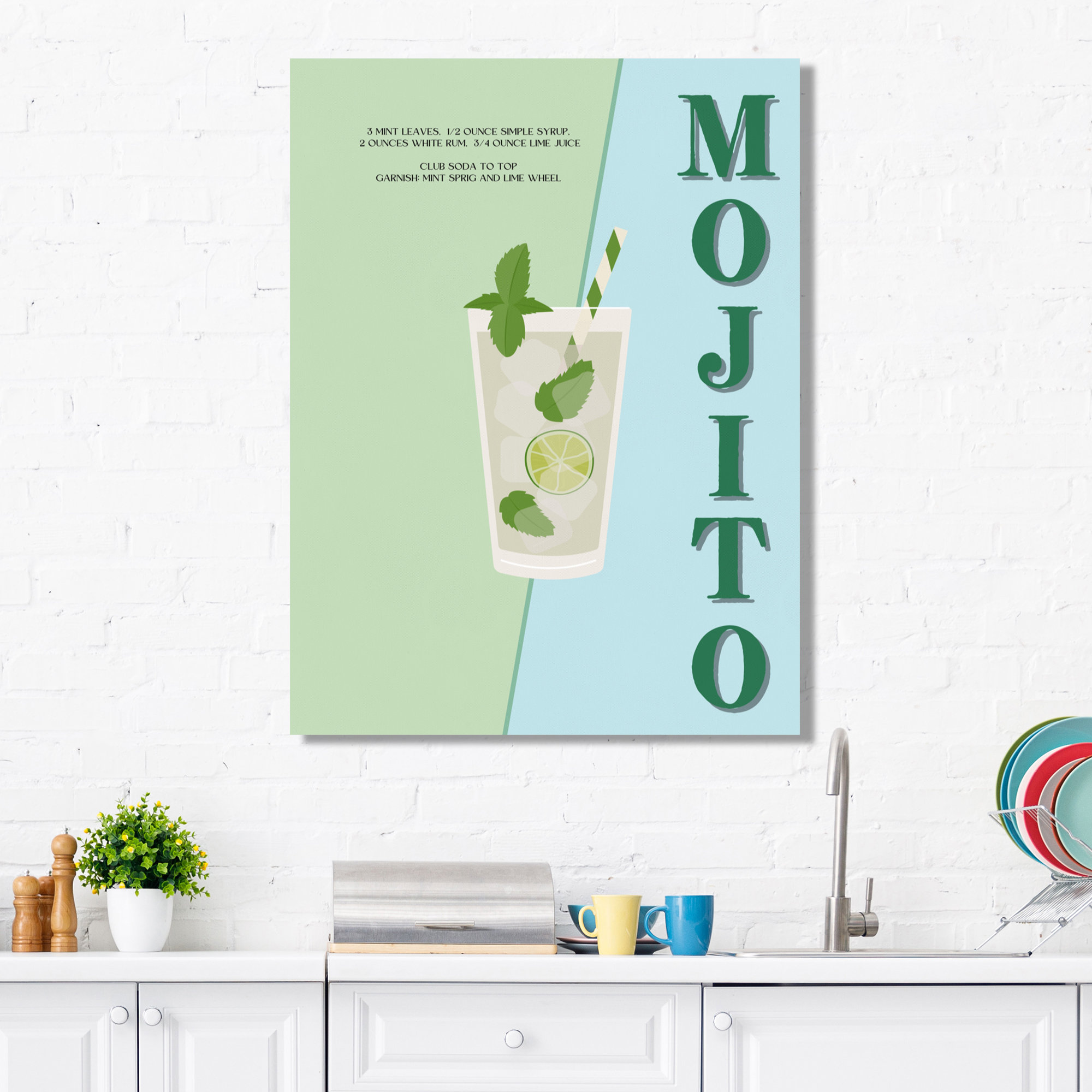 Latitude Run® Mojito Traditional Cuban Punch IV - Cocktails Wall Art ...