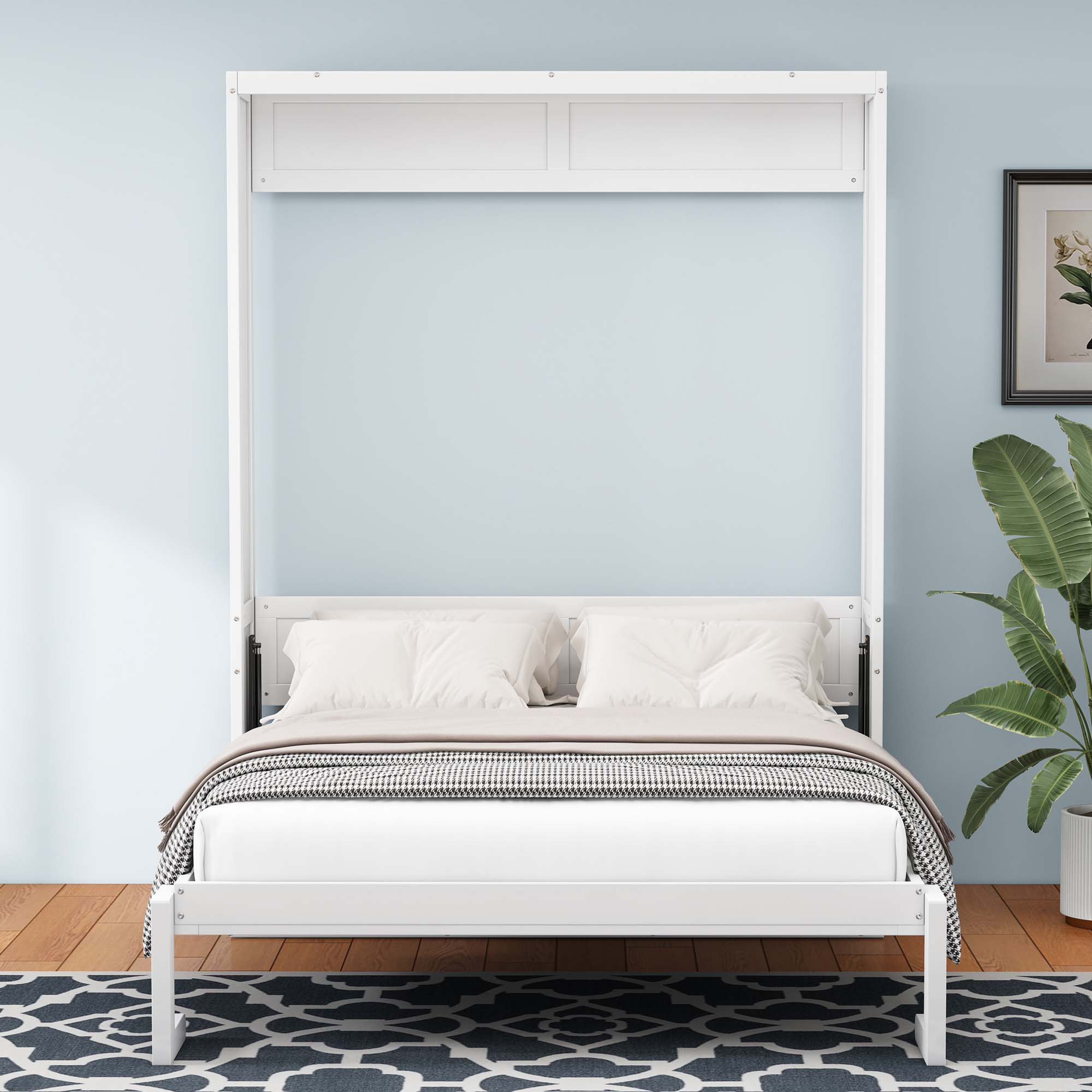 Impact Outdoor 68" Cabinet Murphy Bed Folding Wall Bed With Desk Combo ...