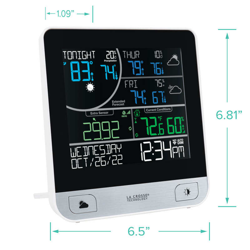 La Crosse Technology Wi-Fi Multi-Day Forecast Digital Weather Station ...