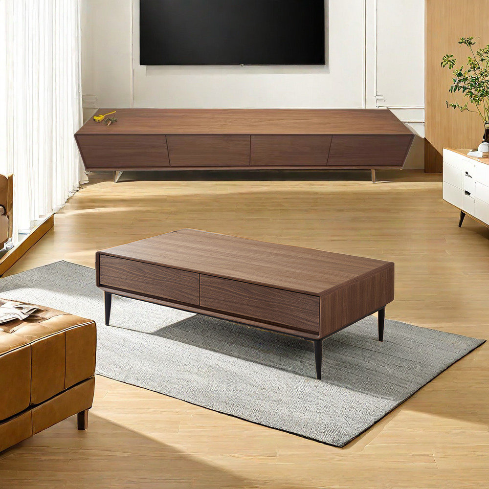 ComfyFurnituress Spacious Storage TV Stand And Coffee Table 2 - Piece ...