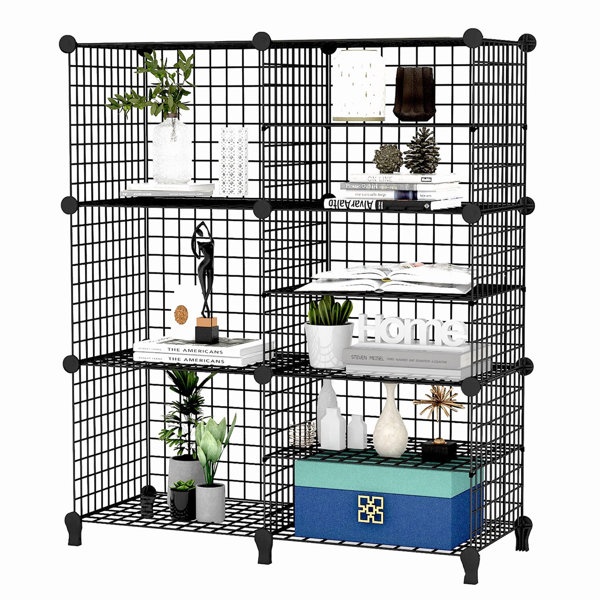 Rebrilliant Wire Cube Storage Rack, 6 Cube Grid Storage Rack | Wayfair