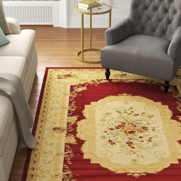 Lark Manor Debora Burgundy Area Rug & Reviews | Wayfair