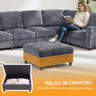 Latitude Run® Oversized Curved Sectional Sofa with Storage Ottoman & 2 ...
