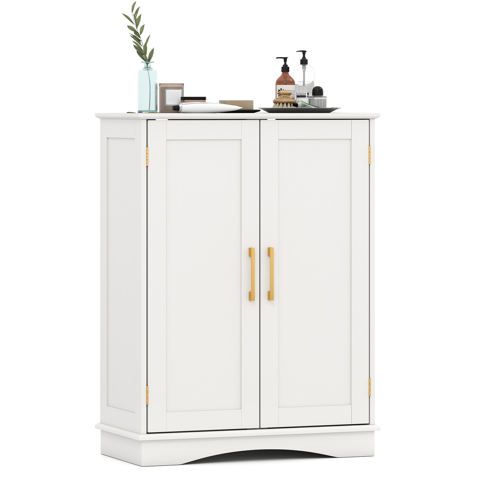 Winston Porter Floor Storage Cabinet Modern Storage Organizer with ...