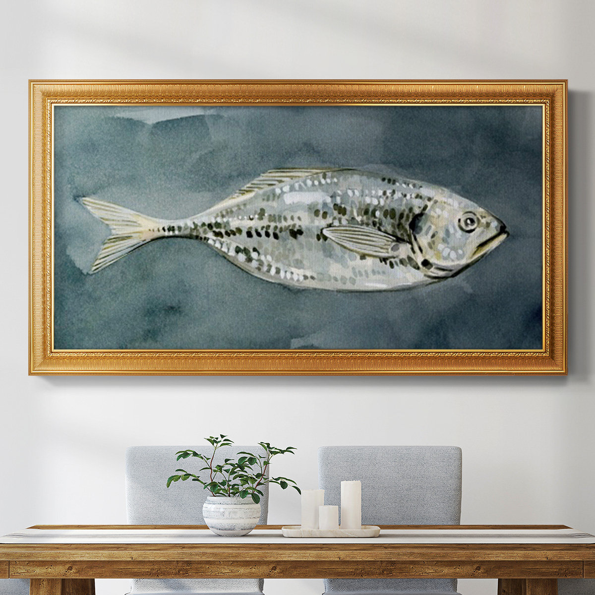 Dovecove Deep Sea Swimmer II - Single Picture Frame Print on Canvas ...