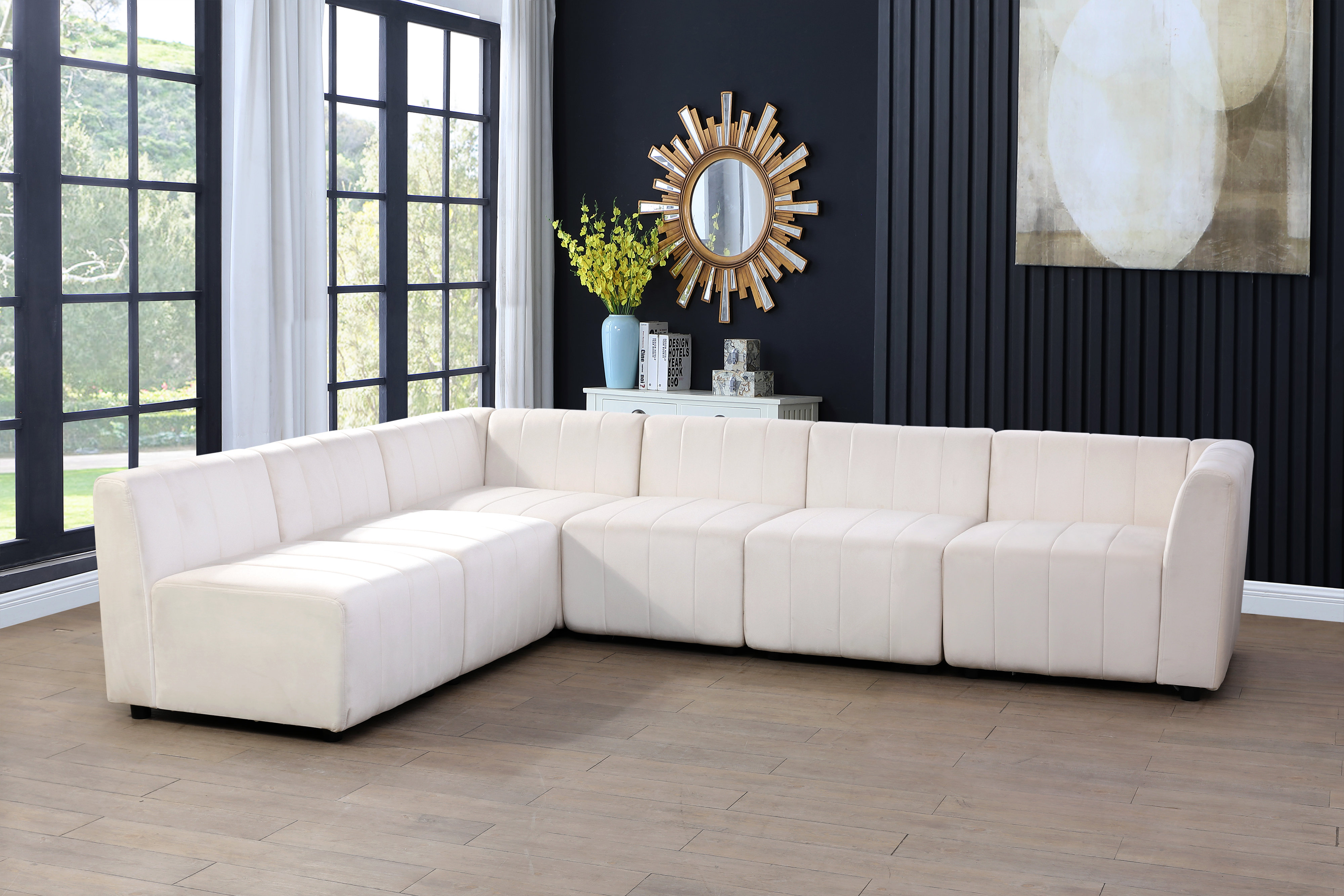 Latitude Run® 118" Wide Microfiber Left Hand Facing Modular Sofa ...