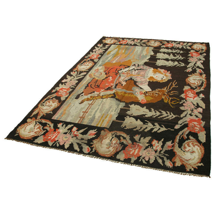 Rosalind Wheeler Rosalie Floral Hand Woven Hand Knotted 172 X 256 Area ...
