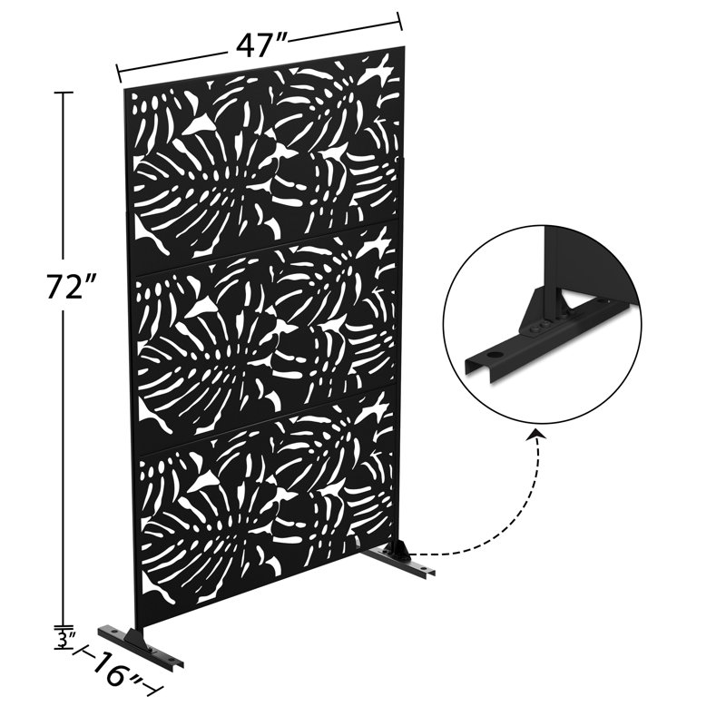 KIAYACI 6 ft. x 4 ft. Metal Privacy Screen Outdoor Privacy Screen | Wayfair