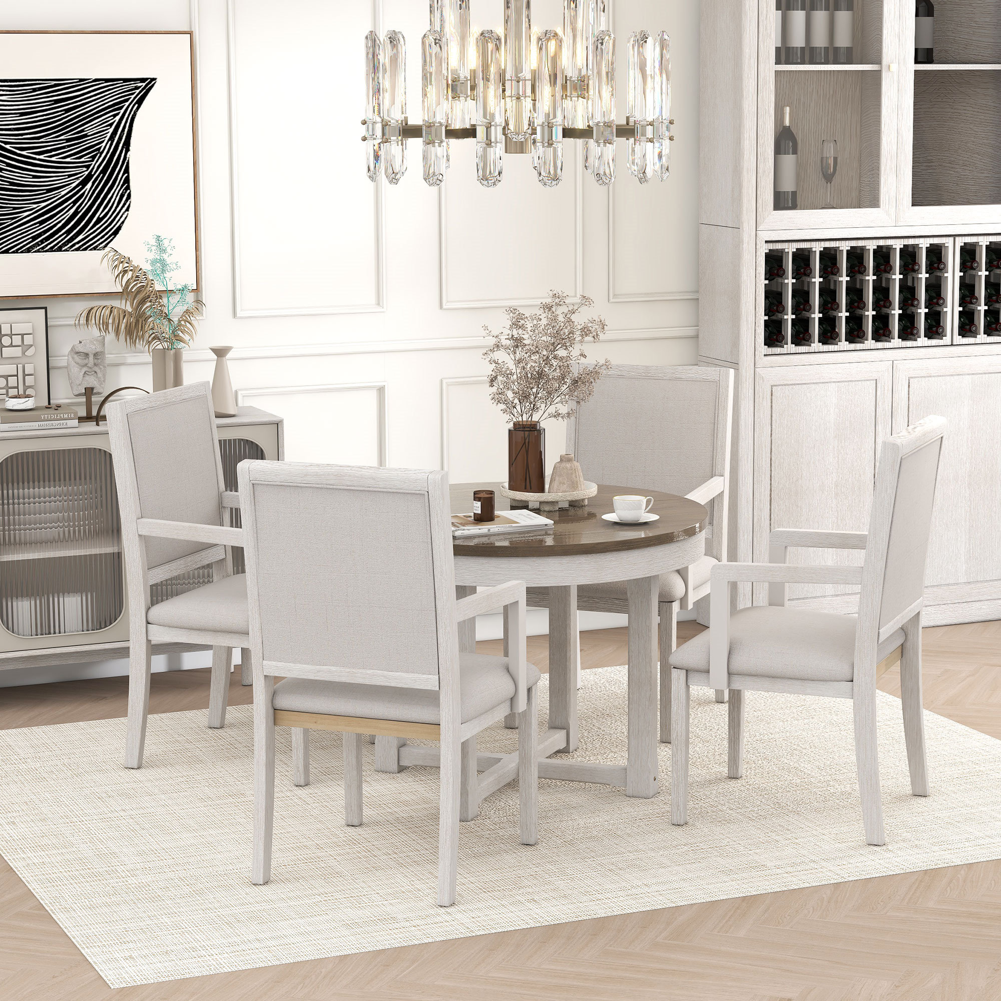 Gracie Oaks Wakeem 57.72'' L x 42.02'' W Dining Set & Reviews - Wayfair ...