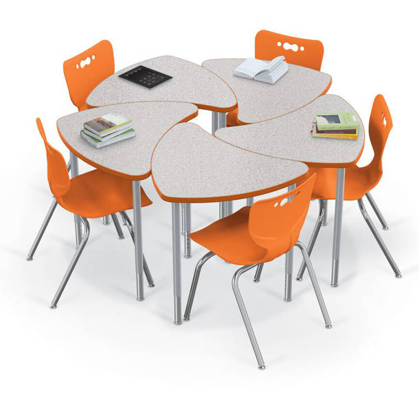 MooreCo 5 Student Hierarchy Shapes Collaborative Student Desk Chair ...