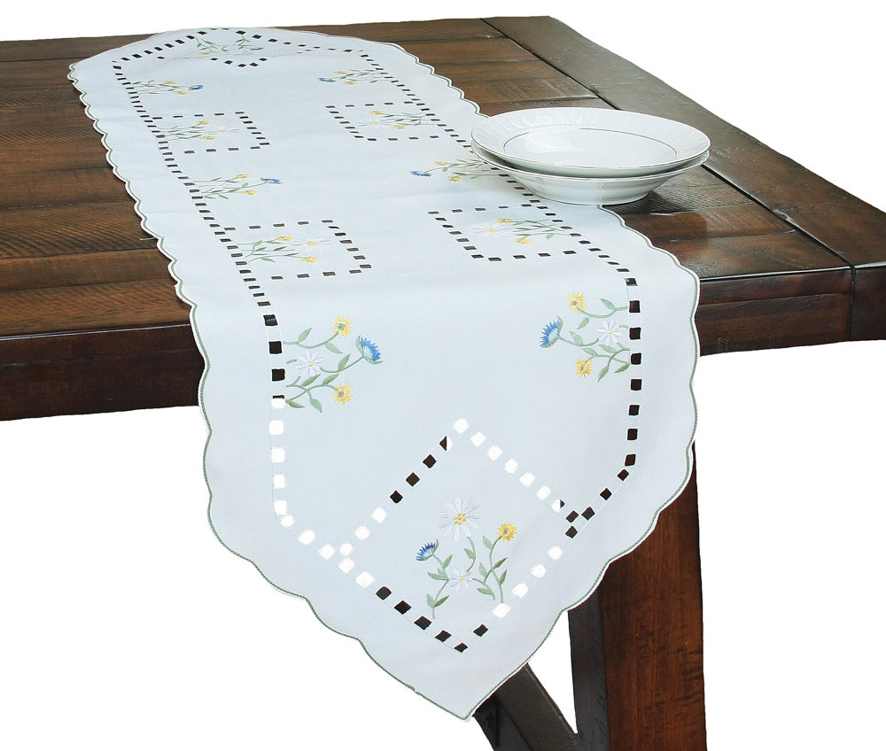 August Grove Wehr Embroidered Cutwork Table Runner & Reviews - Wayfair ...