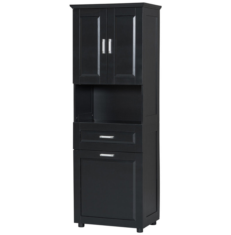 Hokku Designs all Bathroom Cabinet with Laundry Basket, Large Storage ...