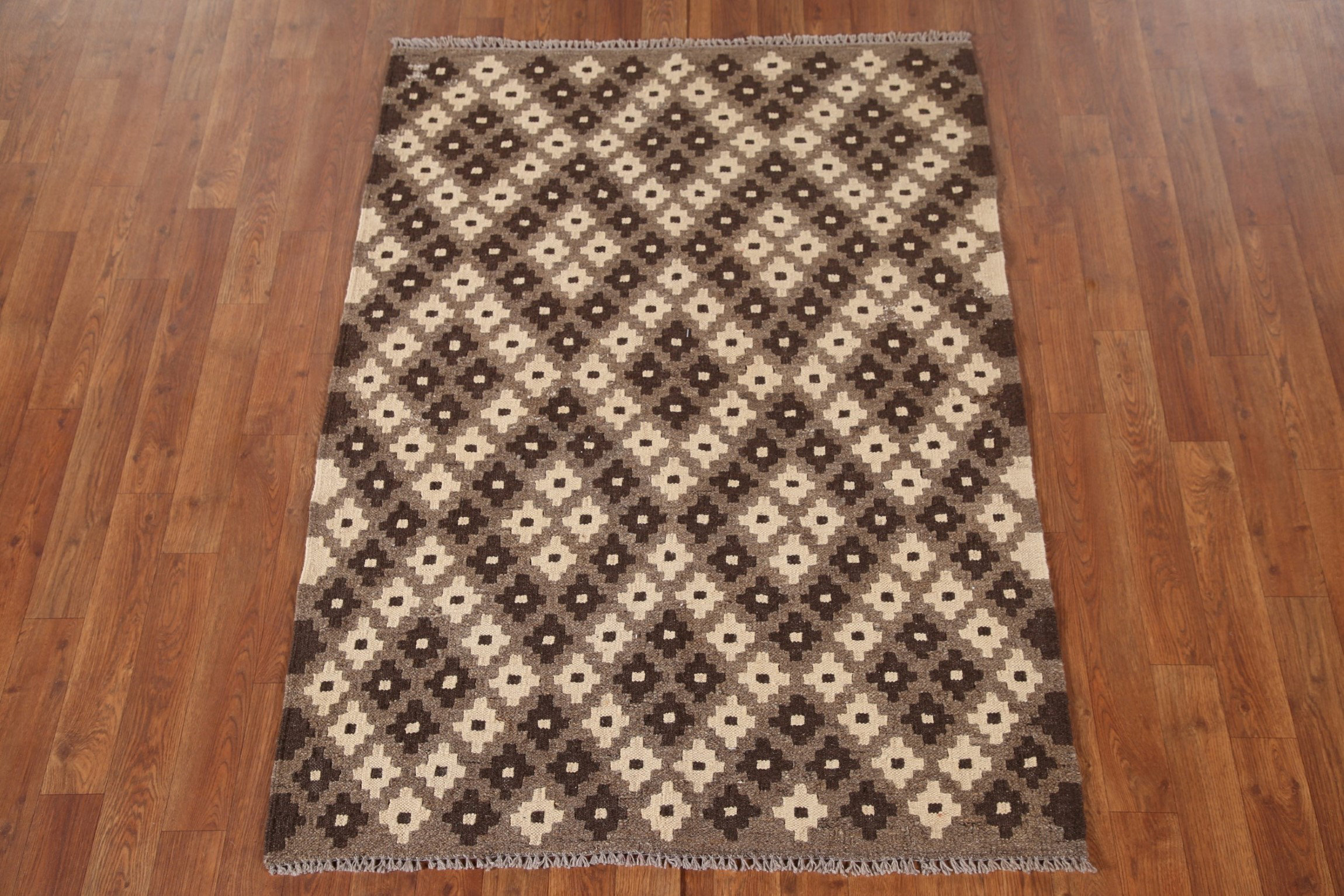 Dakota Fields Geometric Wool Kilim Oriental Rug 3x5 | Wayfair