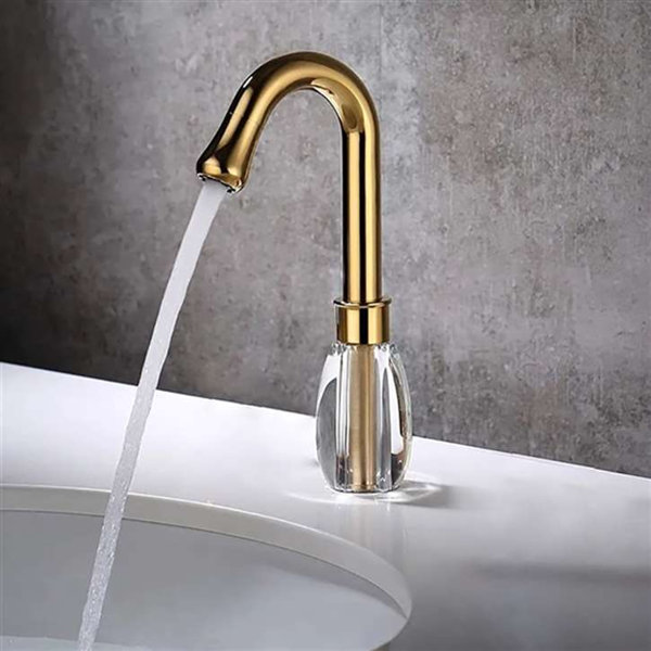 FontanaShowers Grohe Touchless Bathroom Faucet with Gold Finish and ...