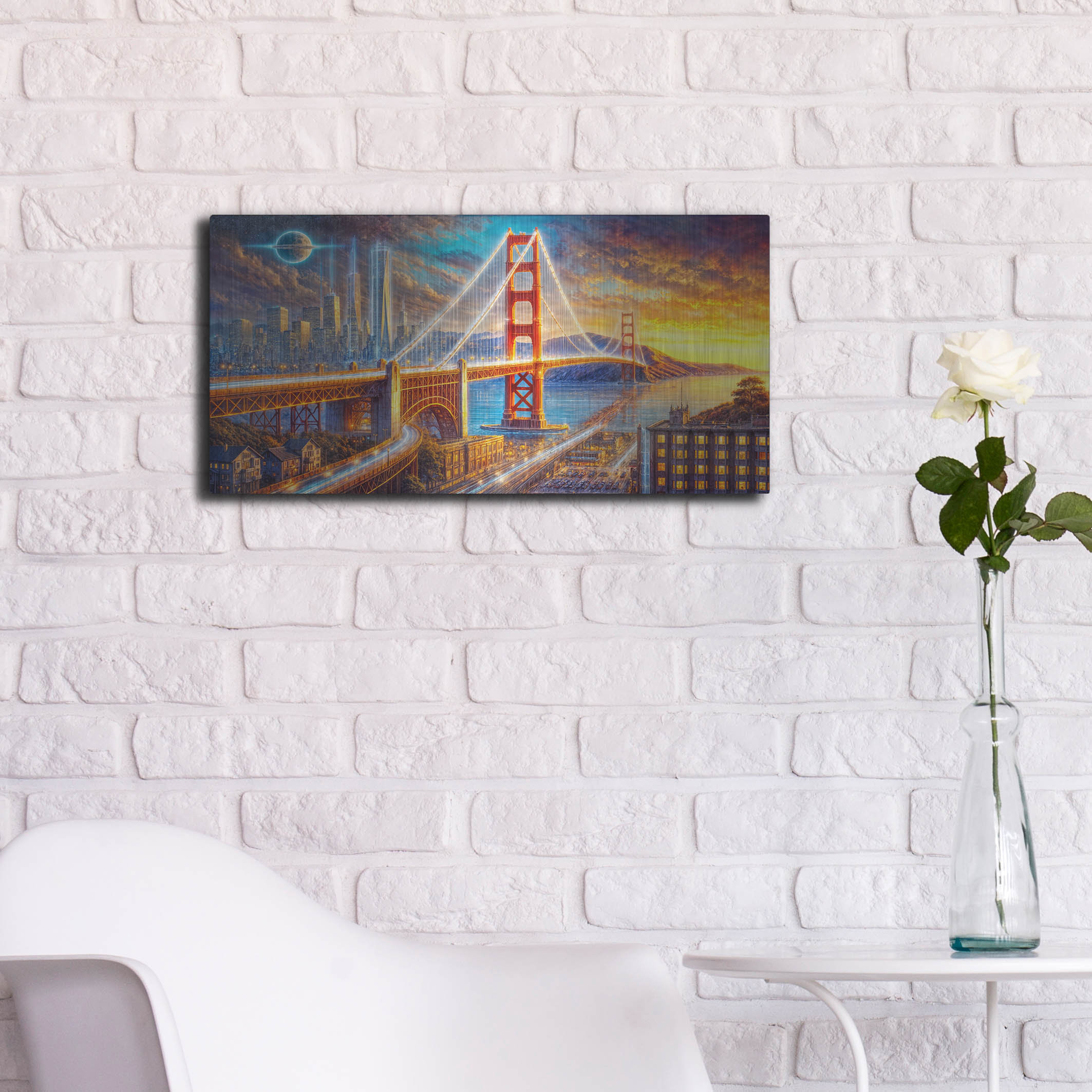 Lark Manor™ 'Golden Gate Bridge' by Rey Klimt Metal Wall Art | Wayfair