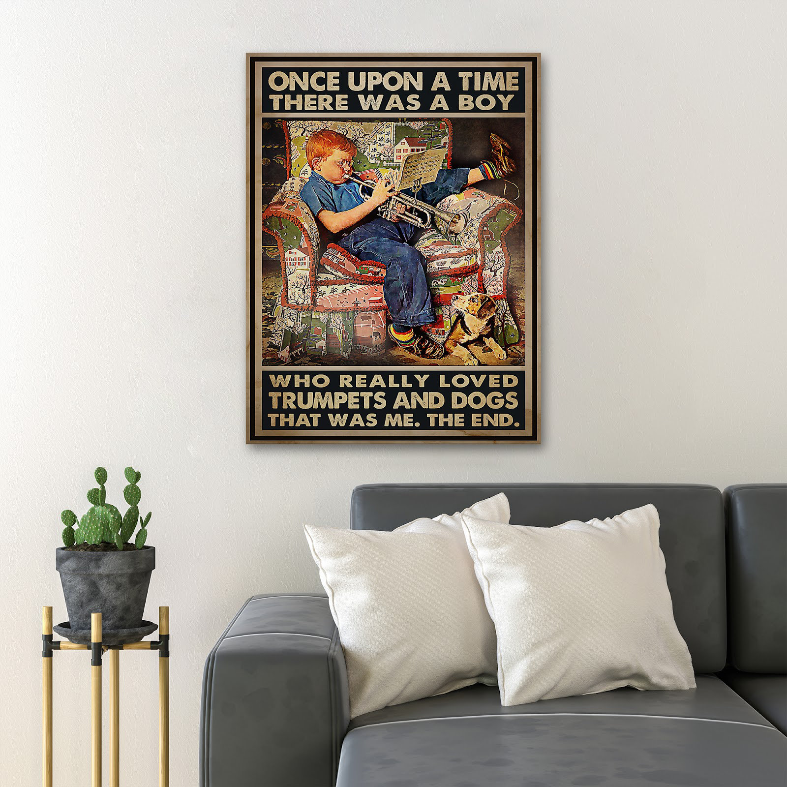 Trinx Baby Boy Playing Trumpet With Dog - Once Upon A Time There Was A ...