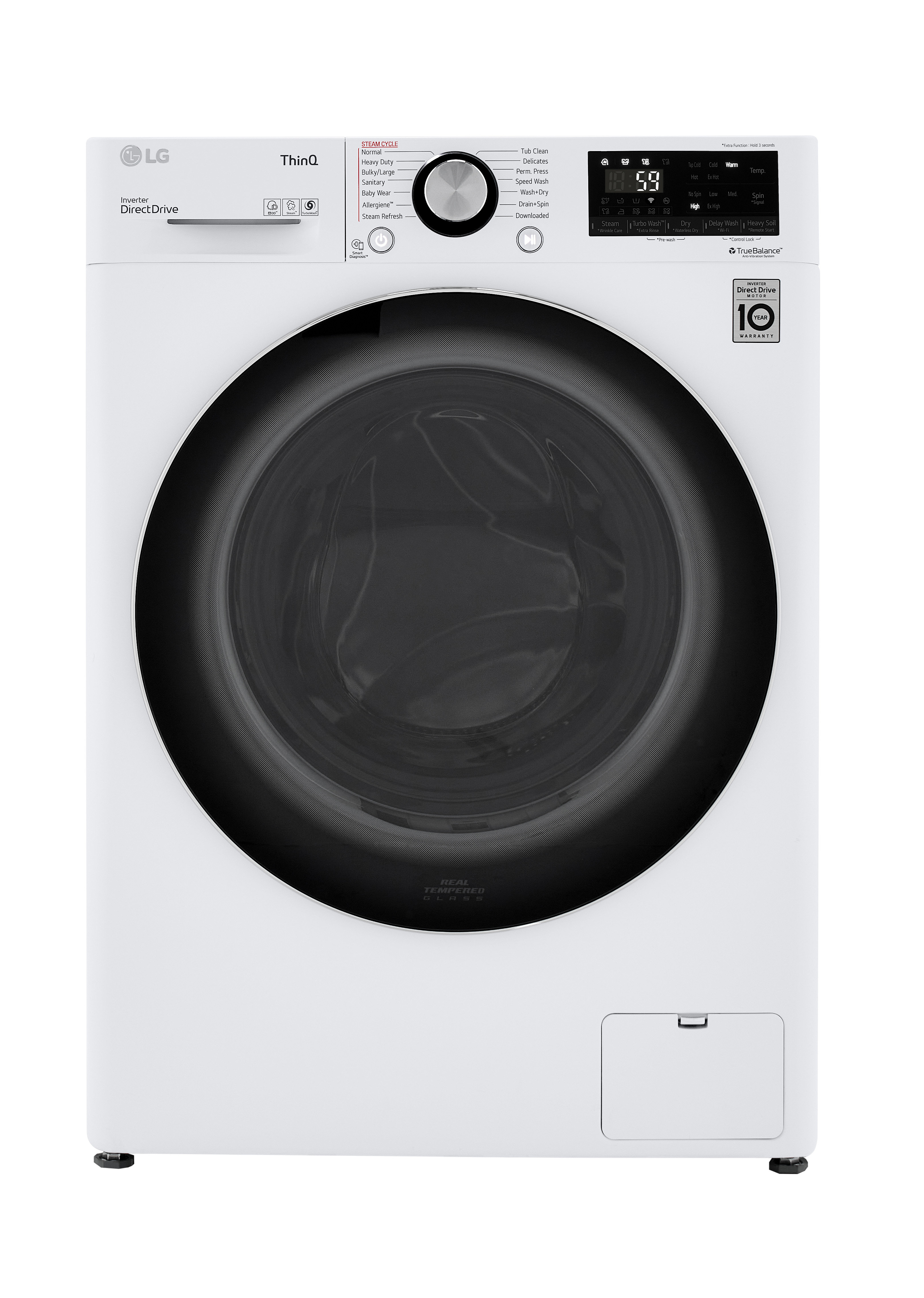 LG Smart Wi-Fi Enabled Compact Front Load All-In-One Washer/Dryer Combo ...