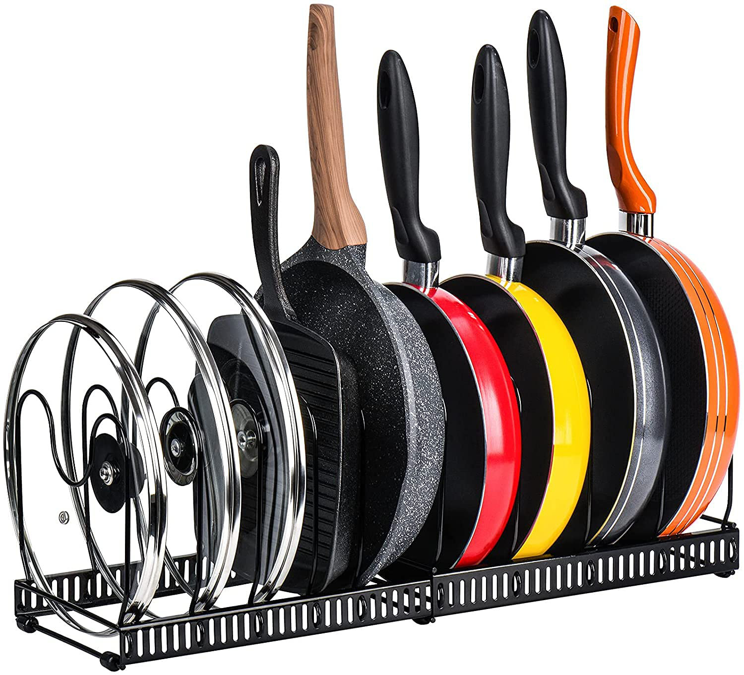 Latitude Run® Expandable Pot & Pan Organizer Rack, Adjustable Tiered ...