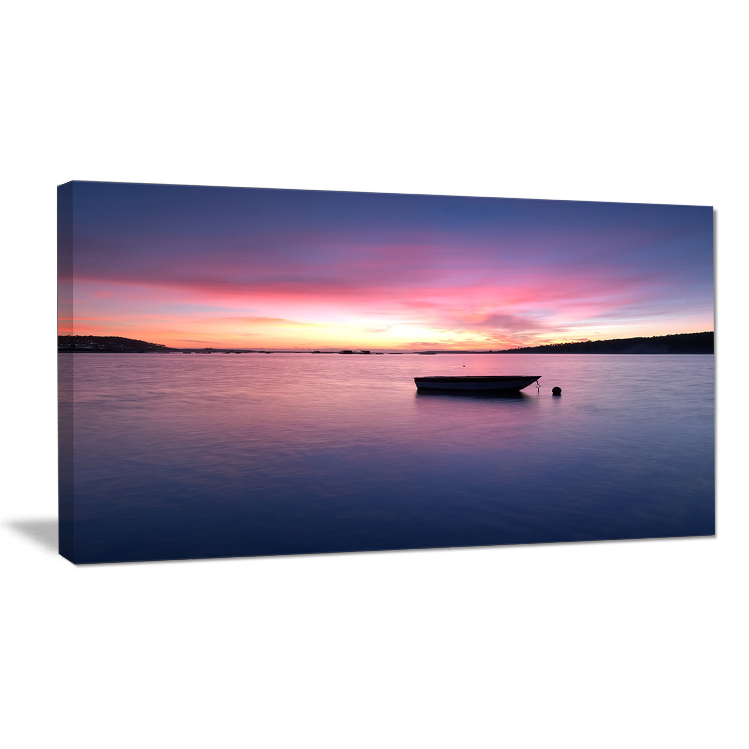 Design Art Lagoa de Albufeira Seascape Portugal - Wrapped Canvas ...