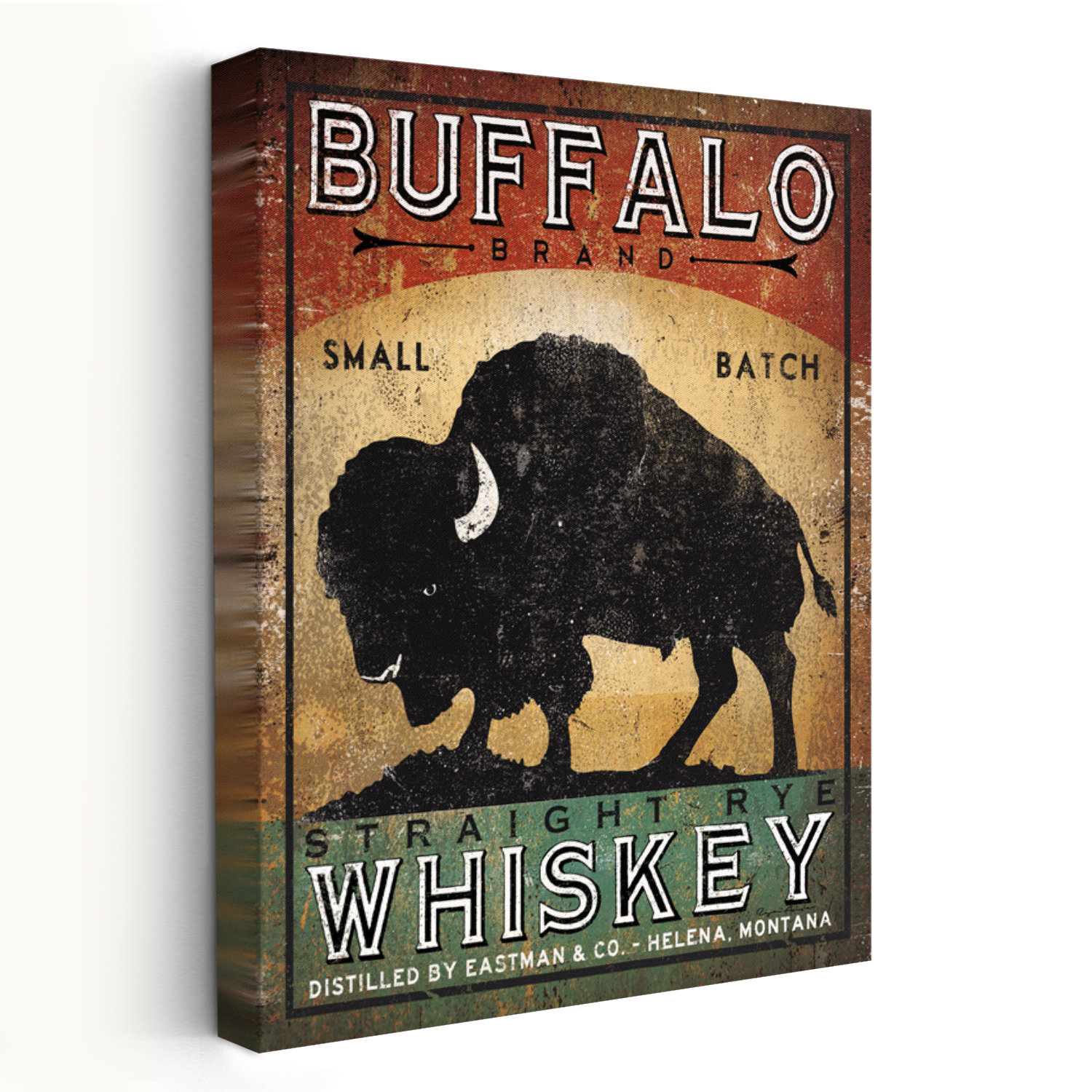 Union Rustic Buffalo Whiskey - Advertisement Alcohol Animal Bison Art ...