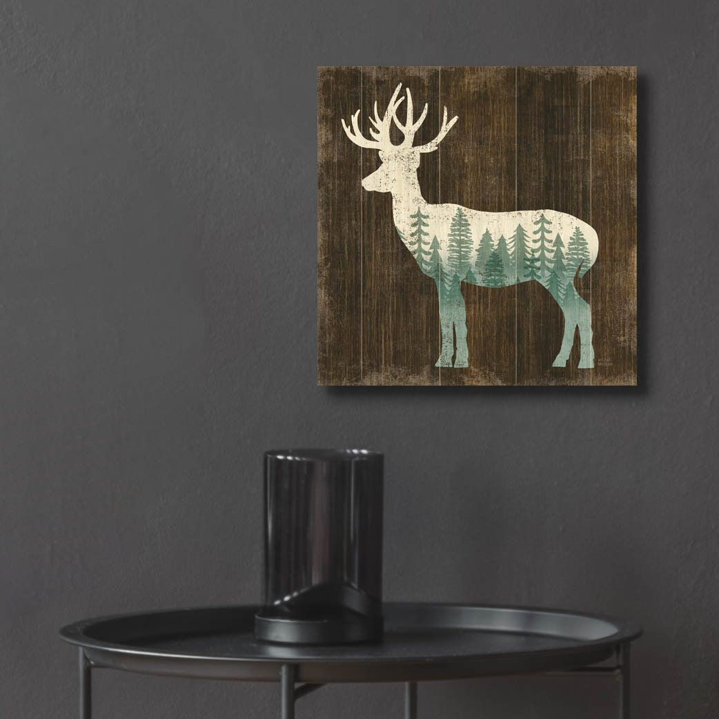 Millwood Pines Epic Art 'Simple Living Deer Silhouette' by Michael ...