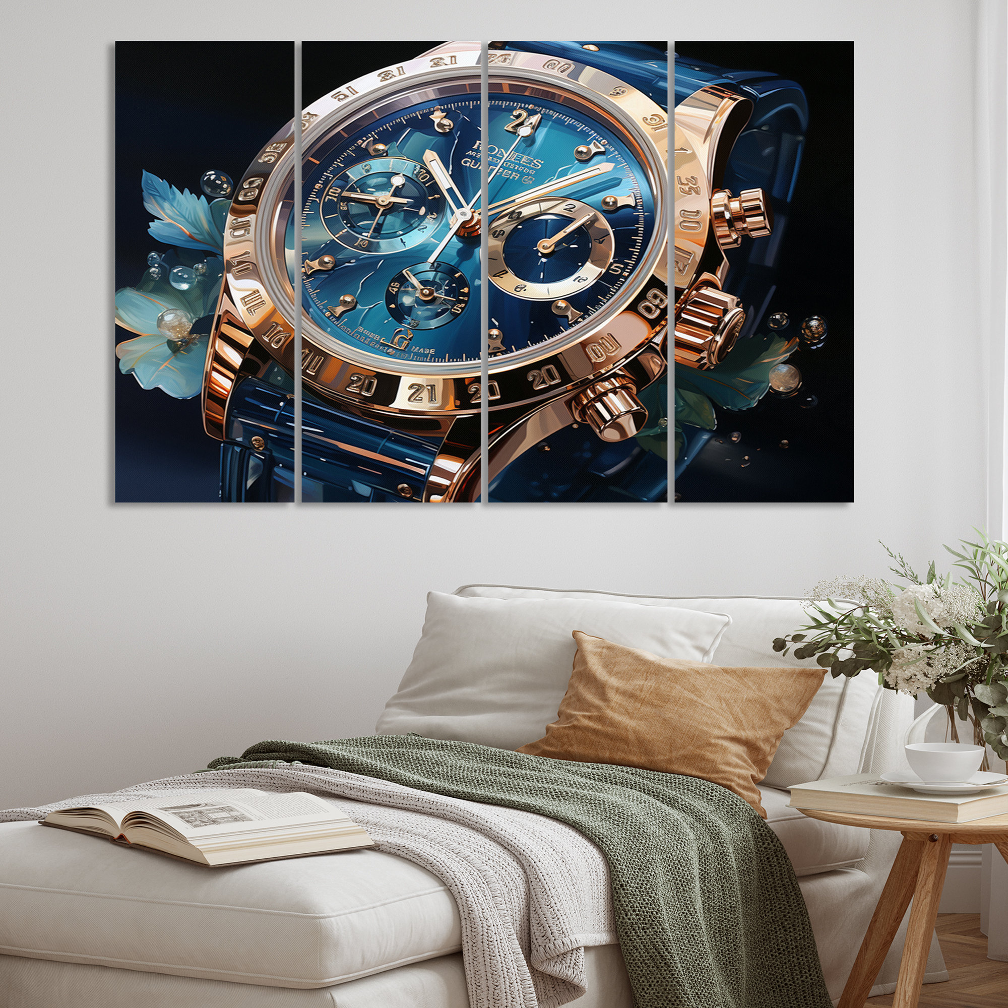 Mercer41 Blue Luxury Watch Sapphire Timekeeper I - Fashion Wall Art ...