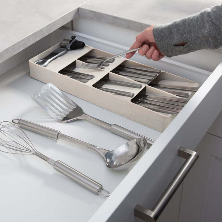 Rebrilliant Jolynn Plastic Flatware & Kitchen Utensils Drawer Organizer ...