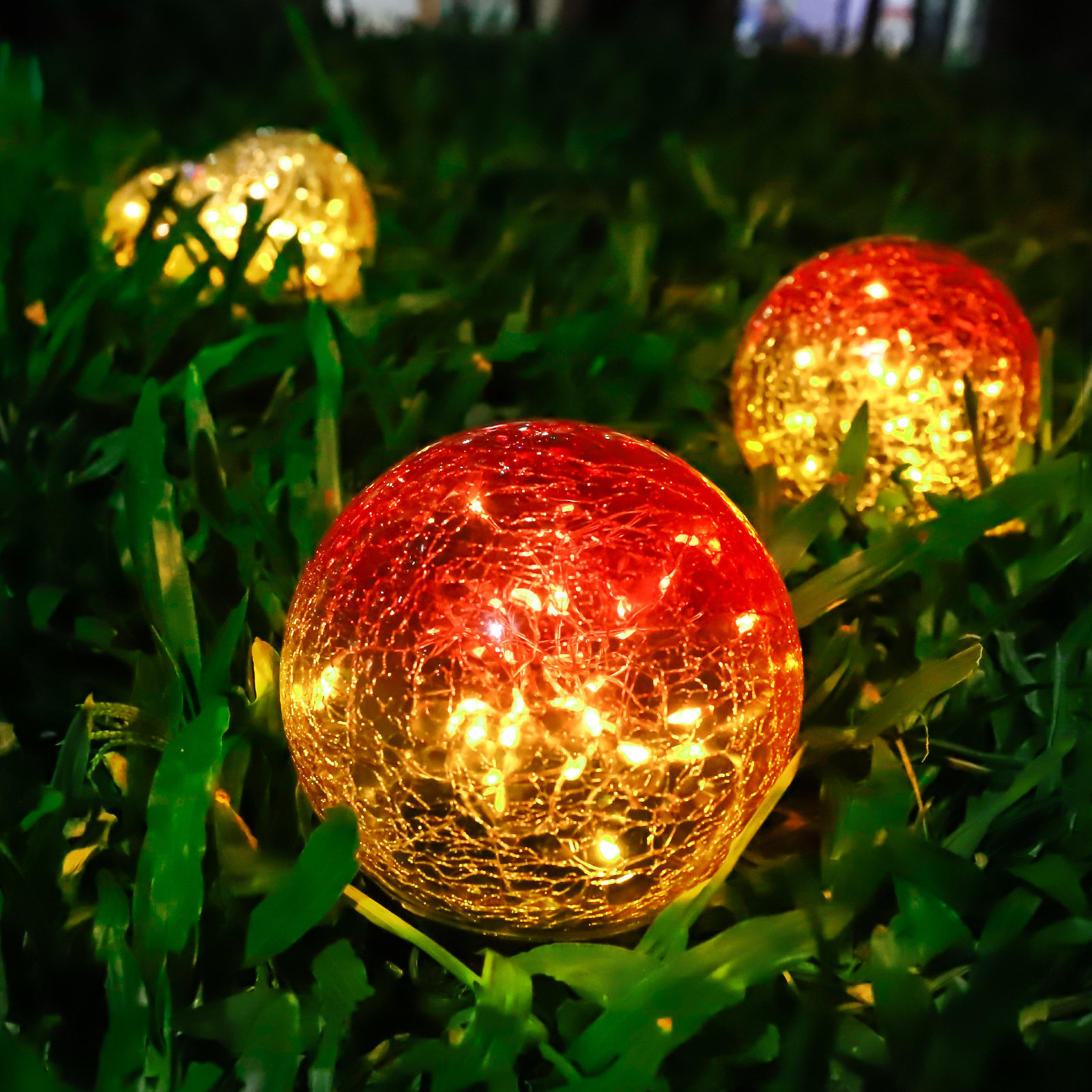 HEDAQI Solar Garden Lights, Outdoor Waterproof Decorative LED Lights ...