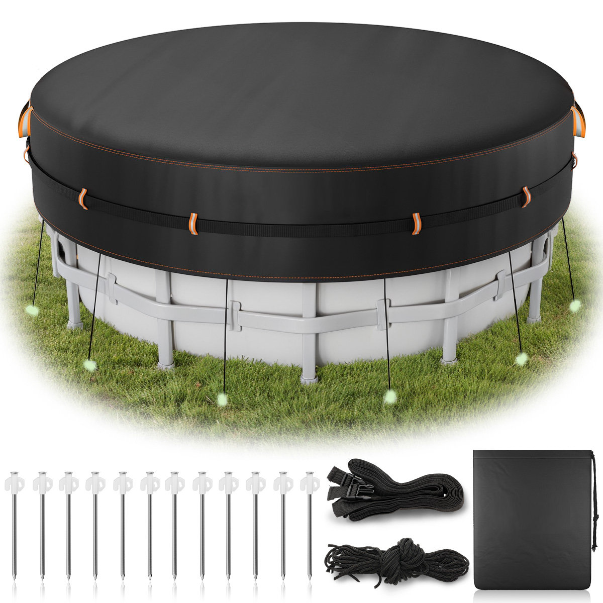 KingSo Round Pool Cover for Above Ground Frame Pools (Cover Only) | Wayfair